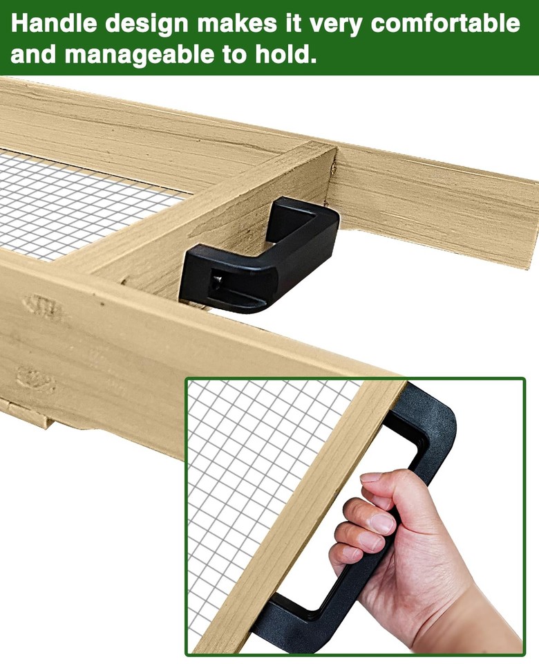 Large Soil Sifter, Dirt Sifter for Gardening, for Use in a Wheelbarrow ...