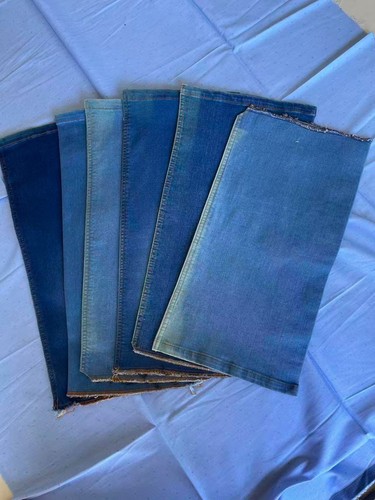 Denim Jean Scraps 6 Legs Panels Quilting Sewing DIY Bags Variety Shades ...