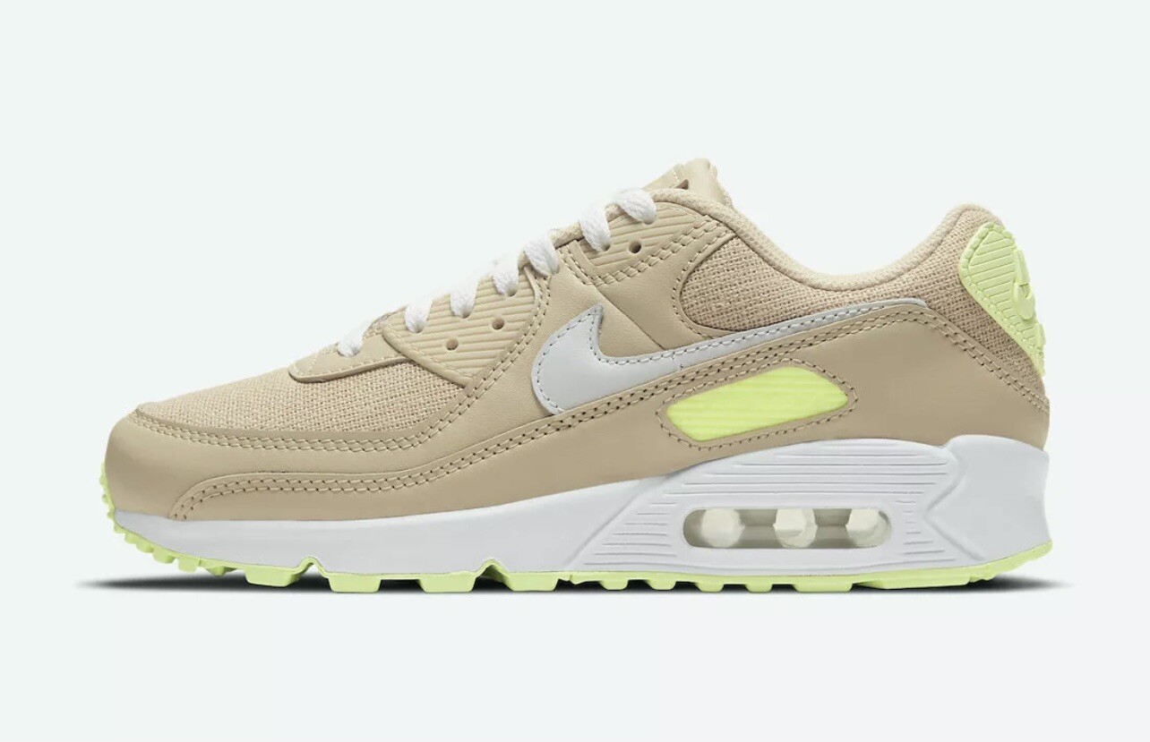 NIKE AIR MAX 90 SESAME-SUMMIT WHITE WMNS SZ 5 MENS SZ 3.5 [DD9677-200 ...