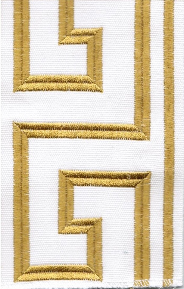 Greek Key 4" Embroidered tape trim (Many colors available) | eBay