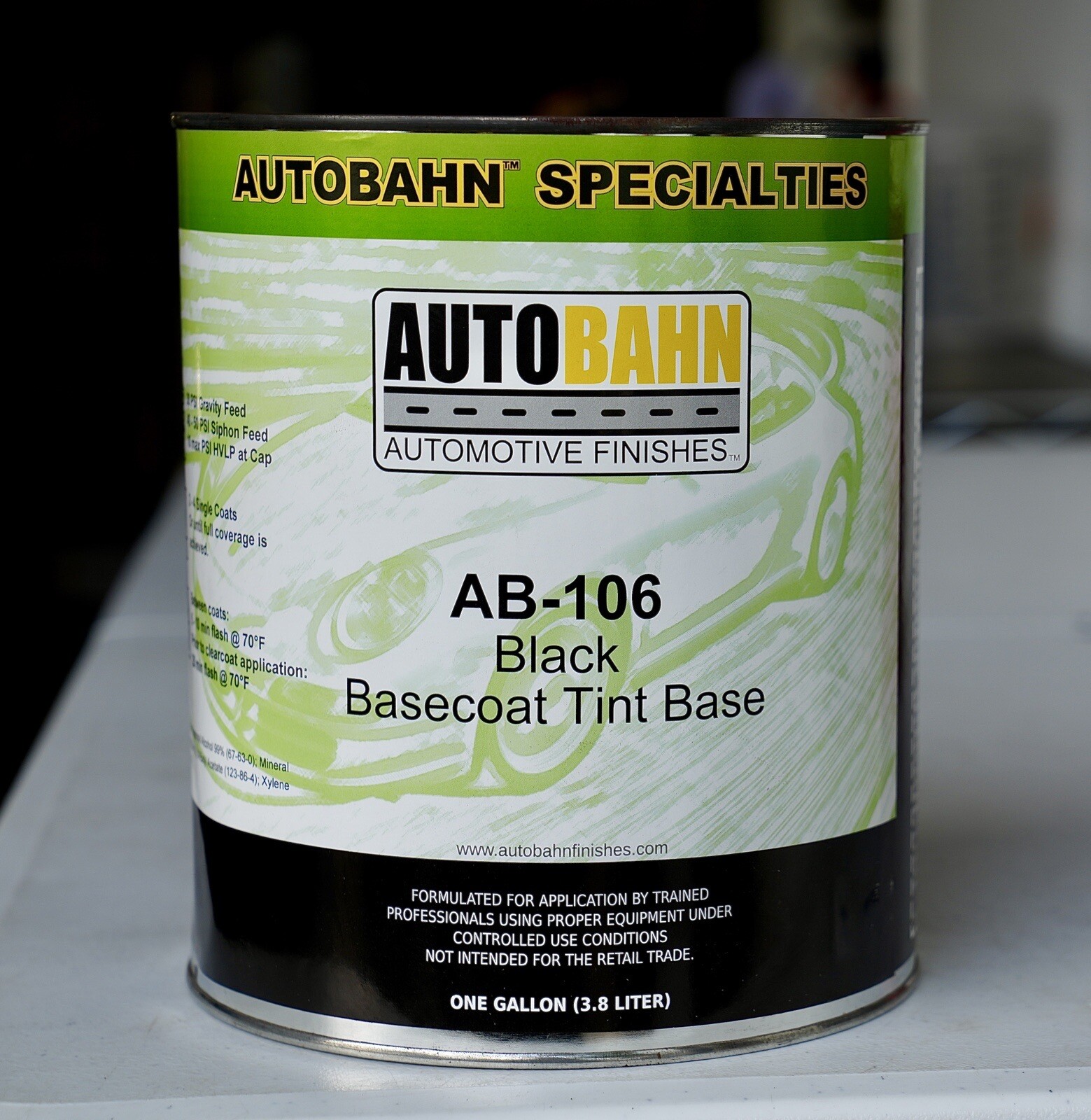 Autobahn Black Basecoat Tint Base Car Auto Paint GALLON AB-106 Urethane ...