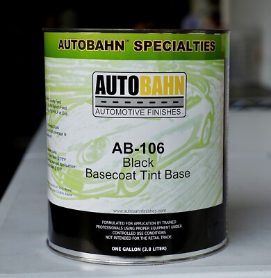 Autobahn Black Basecoat Tint Base Car Auto Paint GALLON AB-106 Urethane ...