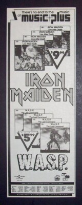 Iron Maiden Live After Death WASP The last Command 1985 Small Poster ...