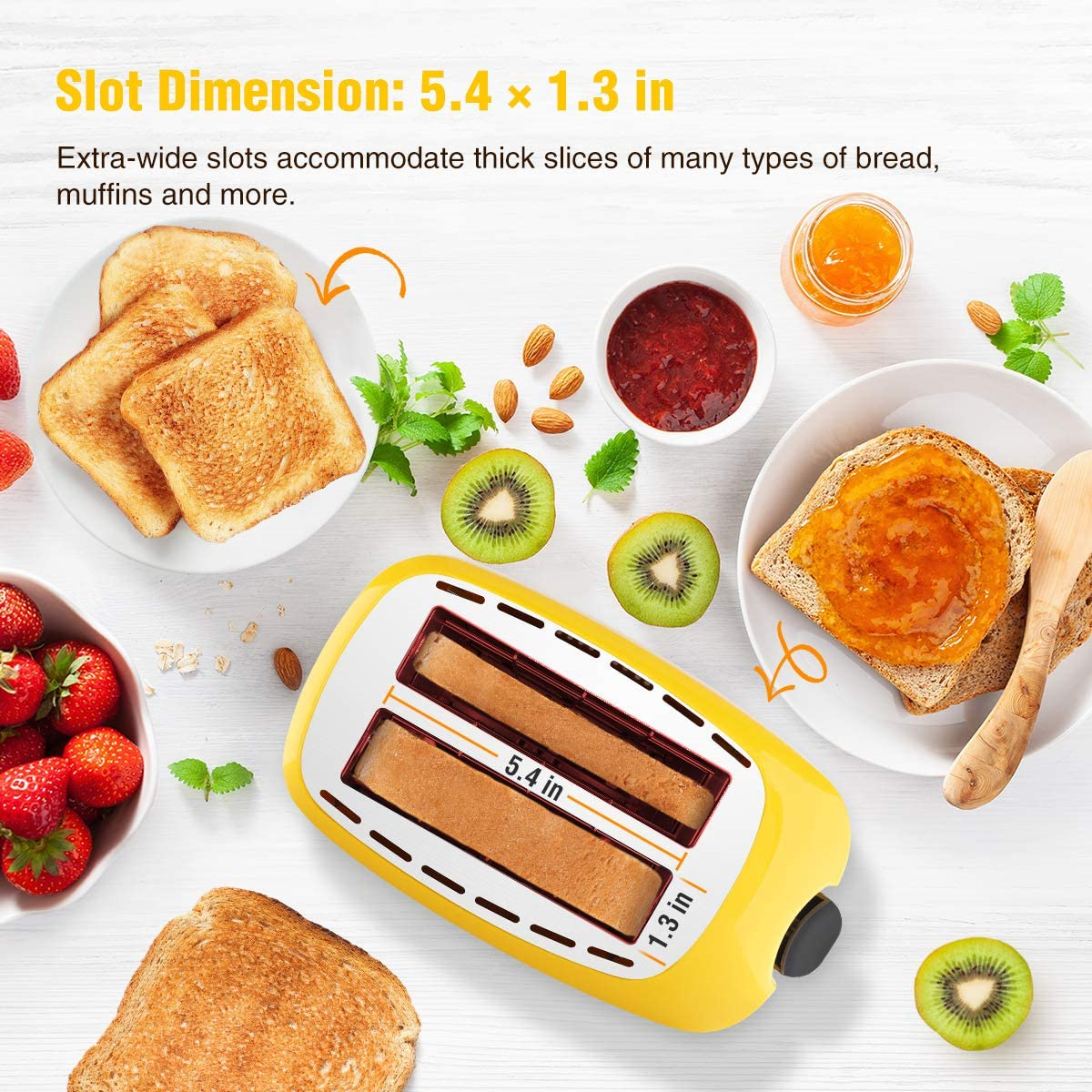 4 Slice Toaster White Toaster Black 2-Slice Toaster With 6 Shade ...