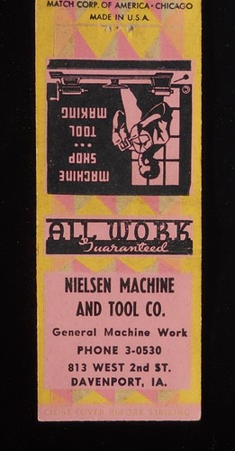 1940s Nielsen Machine and Tool Co. Machine Work 813 West 2nd St ...