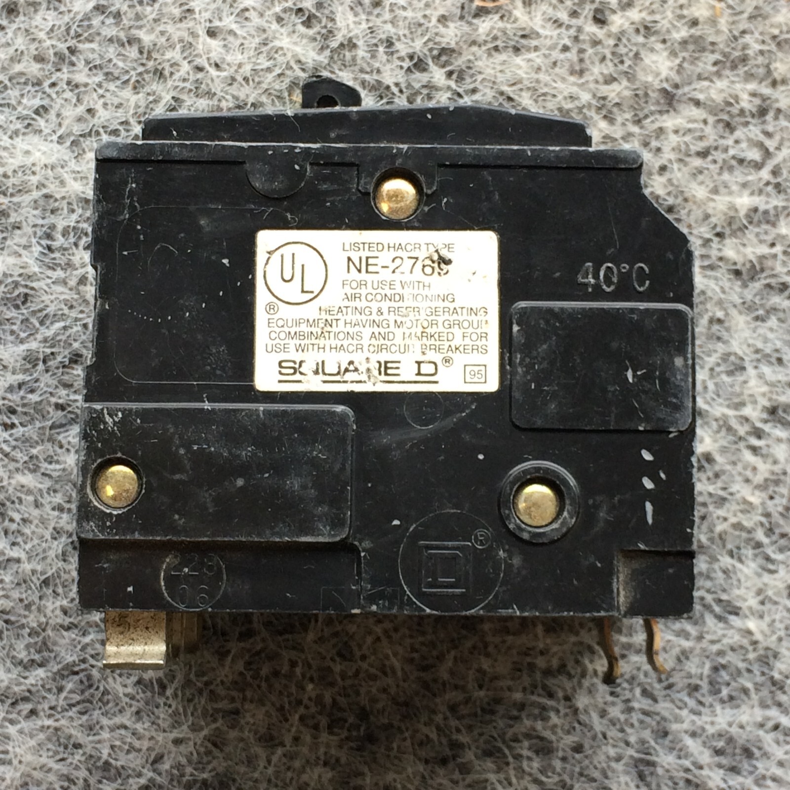 Square D QO320 Circuit Breaker 20 Amp 3 Pole 240 Volt HACR Type Plug In ...