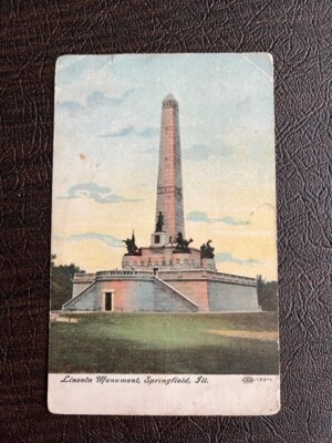 Lithograph Springfield Illinois View of Abraham Lincoln Monument early ...
