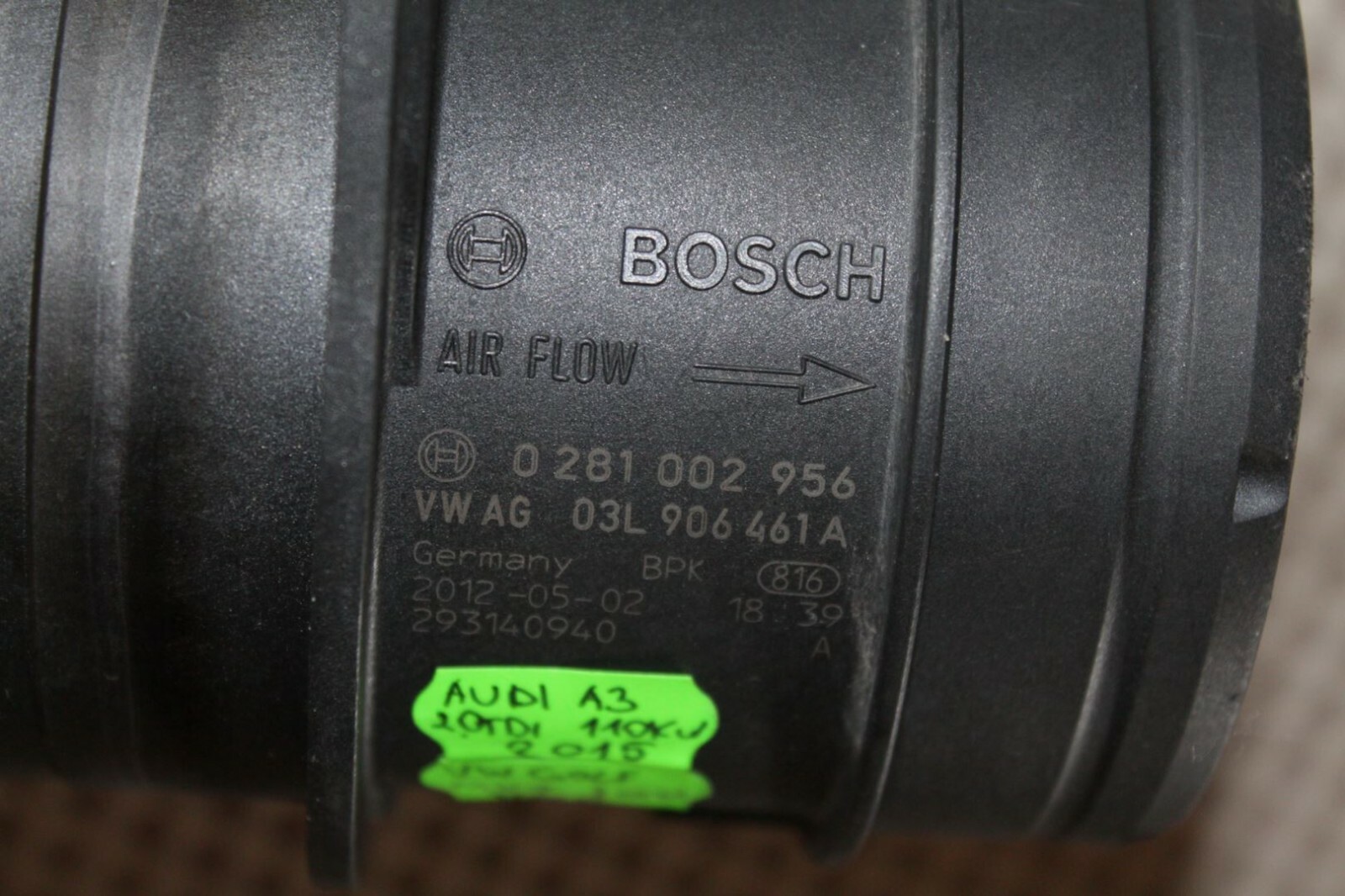 OE VW Volkswagen Golf mk7 VII 2.0TDI Engine Air Flow Meter MAF BOSCH ...