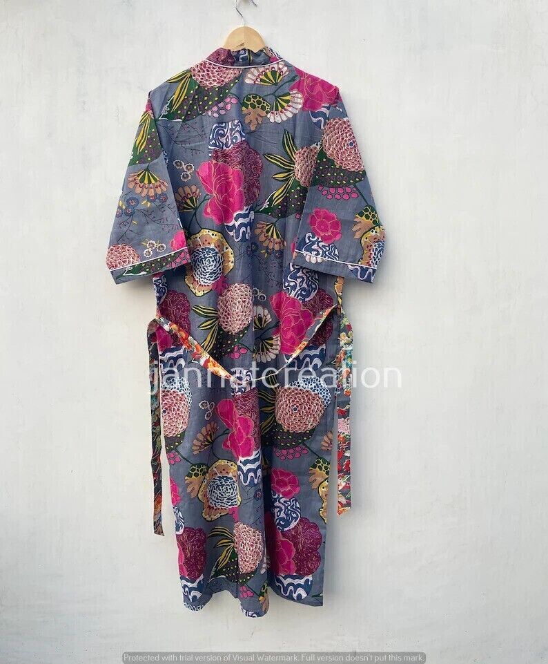 Fruit Print Kimono, Floral Print Robe, Bridesmaids Robe, Summer Kimono ...