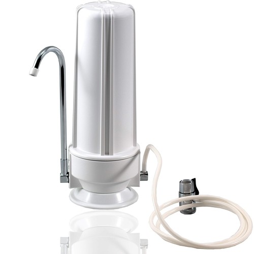 Countertop Water Filter System - 1 Stage w/Chrome Faucet - Over The ...