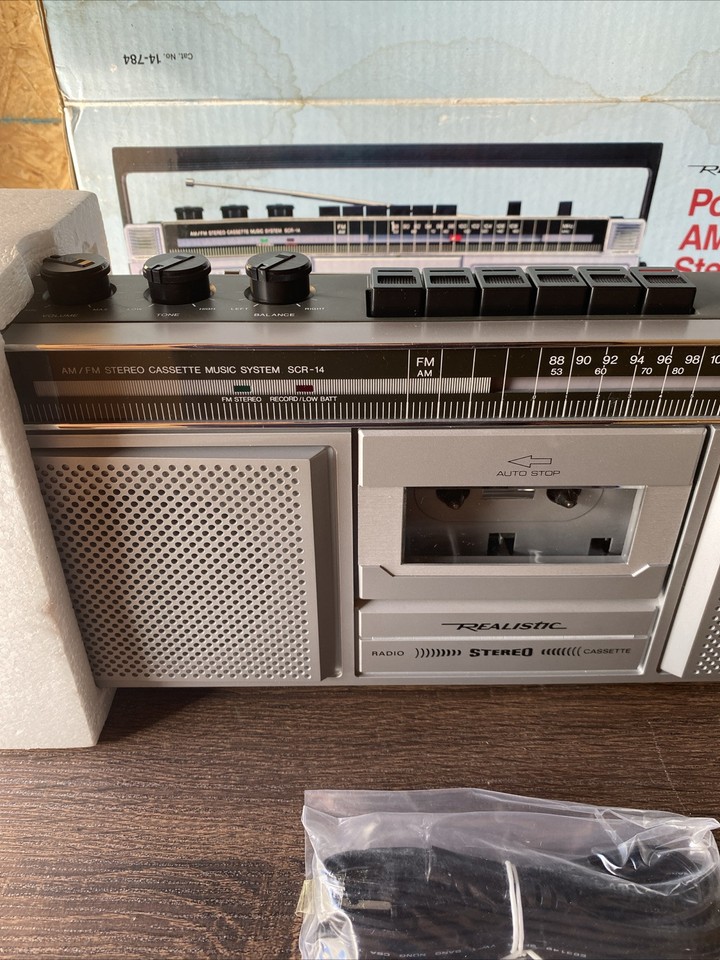 Vintage Realistic SCR-14 Ghetto Blaster Boom box- NEW WITH BOX | eBay