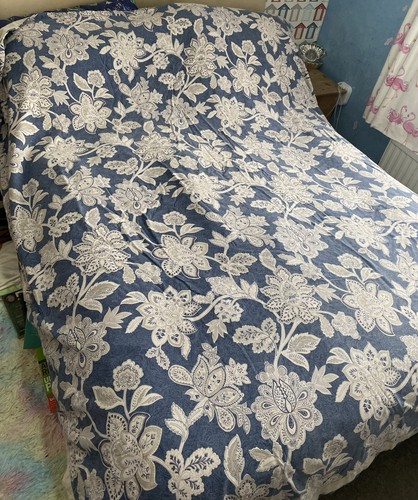 Dorma Samira Blue Double Duvet Cover 100% Cotton | eBay UK