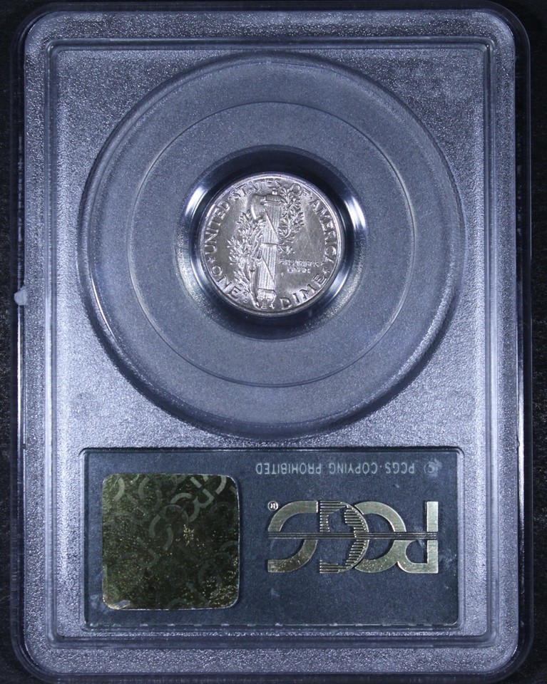1926-D Mercury Dime - 10c PCGS MS62 FB CAC - Full Bands - OGH - Tough ...