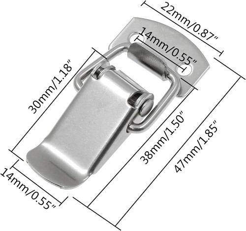 Stainless Steel Spring Loaded Toggle Lock Clasp Buckle Latch for ...