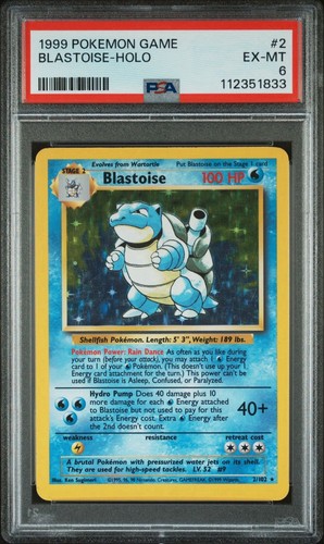 PSA 6 Blastoise Base Set Holo Unlimited Pokemon Card | eBay