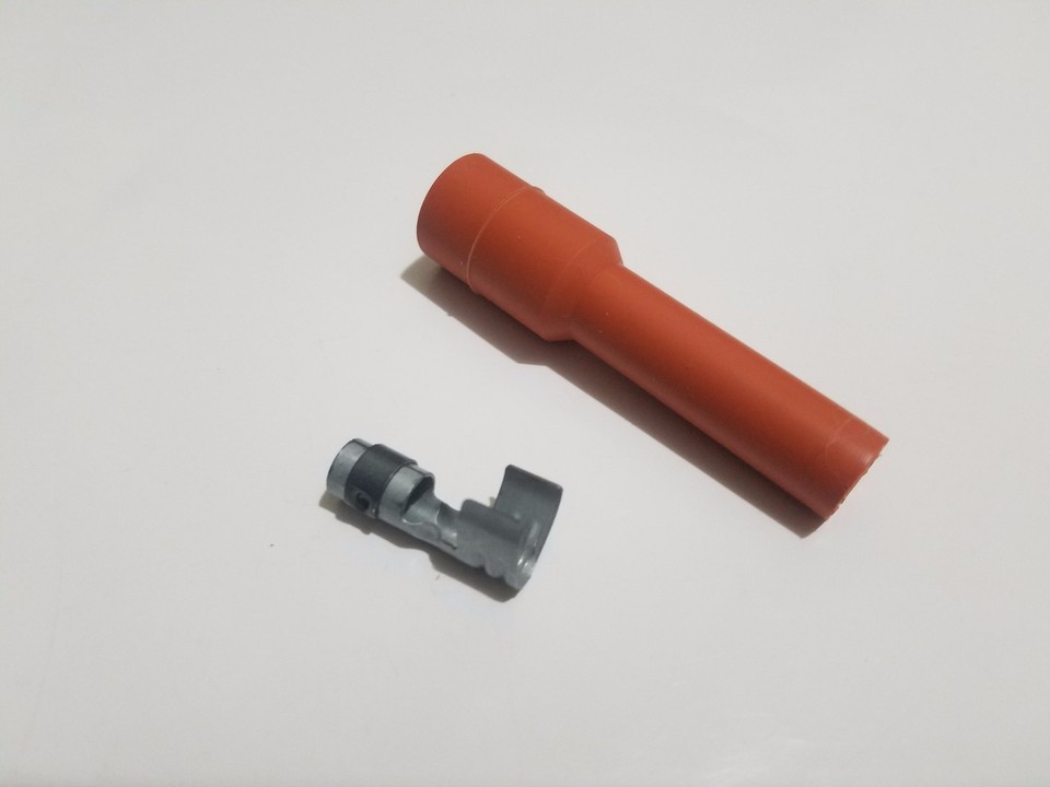 Ignition Orange Race High Temp Spark Plug Wire 180 deg Boot and ...