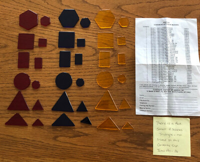 EDUCATIONAL Cuisenaire Overhead Colorful Attribute Blocks For Children ...