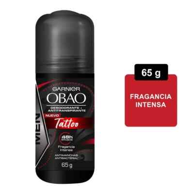 4 x OBAO Garnier Men Roll-on Deodorant Stain Resistant Anti-manchas ...