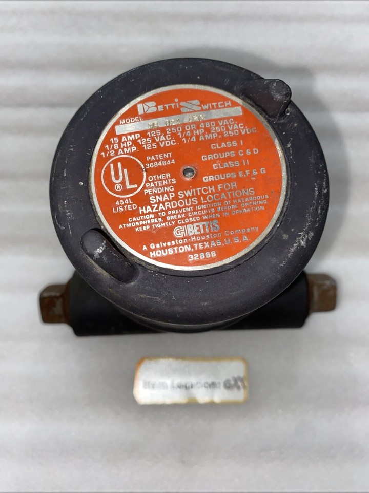 G H Bettis 3R 021 AFC Betti Switch, 15AMP 125, 250 or 480VAC Snap ...