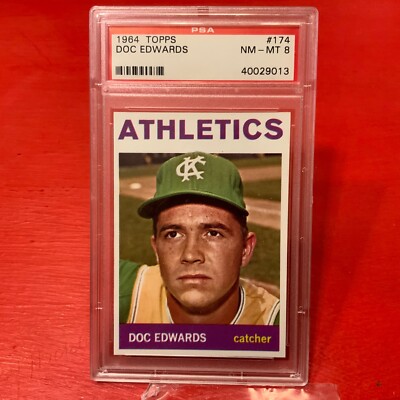 1964 Topps Doc Edwards #174 *Athletics* PSA 8 NM-MT | eBay