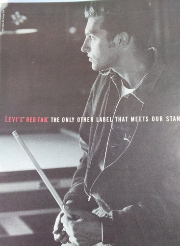 Levi's Red Tab Print Ad Original Vintage 1988 USA GAP Jeans Billiards ...
