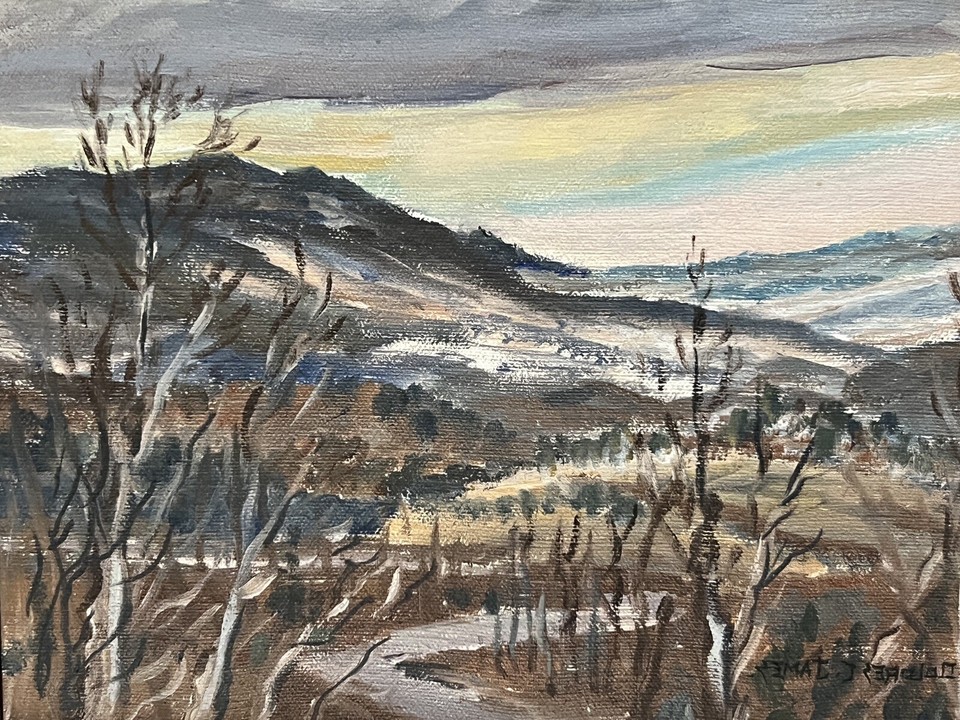 Mid Century Impressionism Oil Painting Spring Mounts Artist Dolores C ...