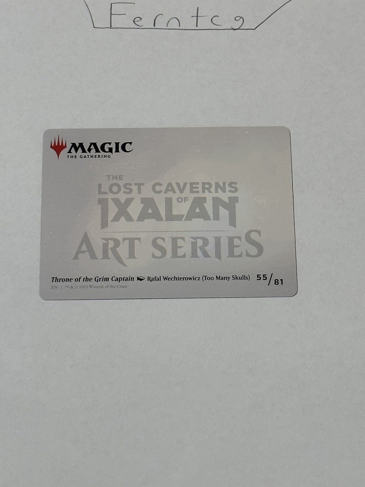 Magic the Gathering Throne of the Grim Captain Art Card Gold Stamp Ship ...