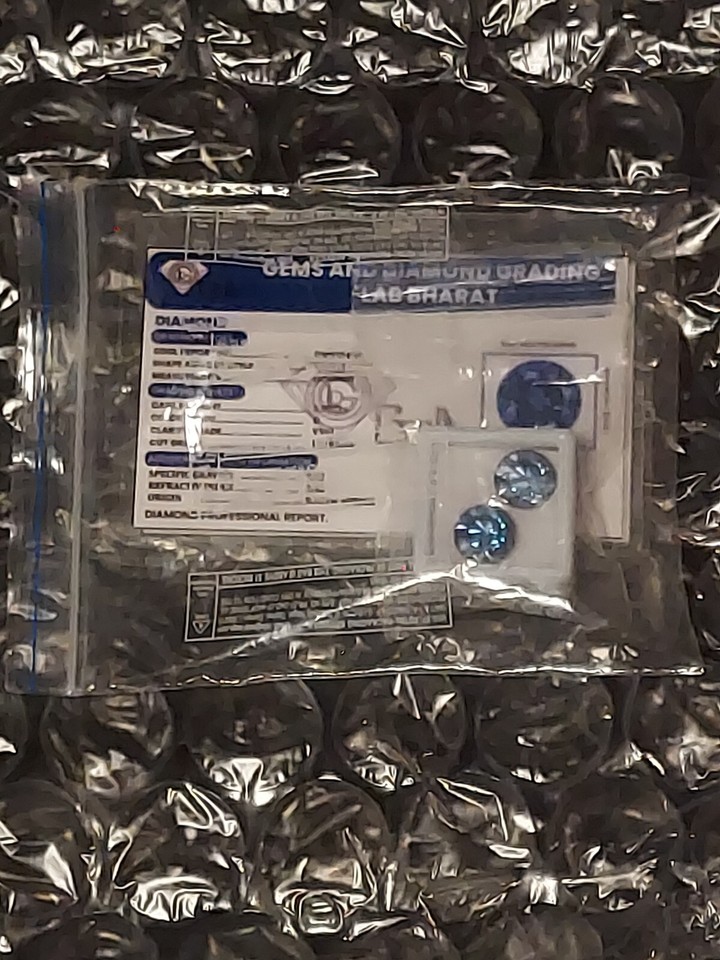 10 Ct-Royal Blue Diamond Set-5 Ct Each Diamond-VVS1-All Natural,GDGL ...