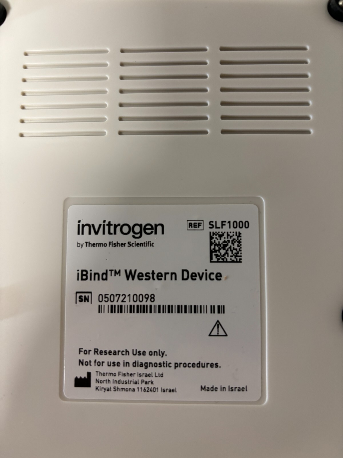 Invitrogen thermo Fisher Life Technologies iBind Western Device SLF1000 ...