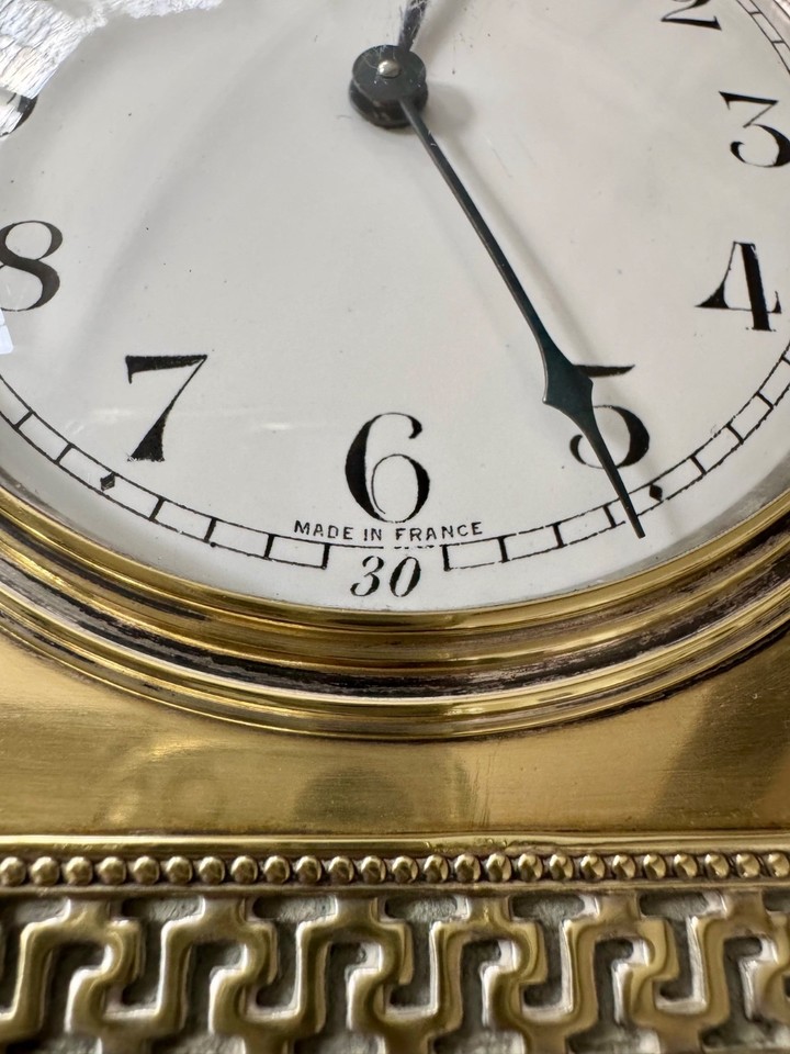 Solid Brass Mantel Clock Vintage 8 Day Fully Serviced Classic Desk ...