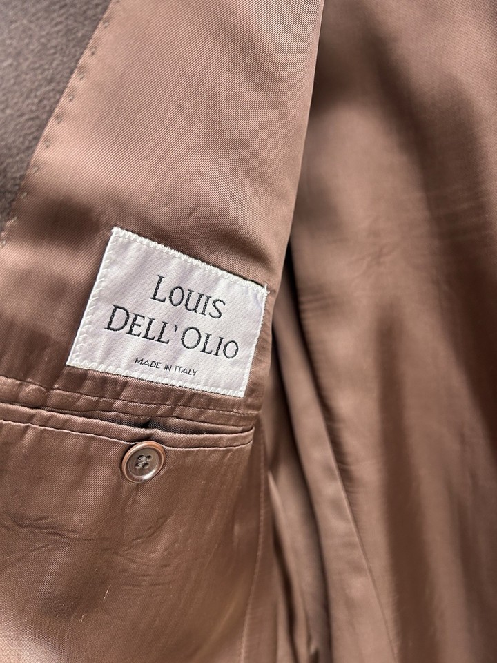 Louis Del Olio 100% Cashmere Sport Coat Brown Men’s 46 SHORT Italy 2 ...