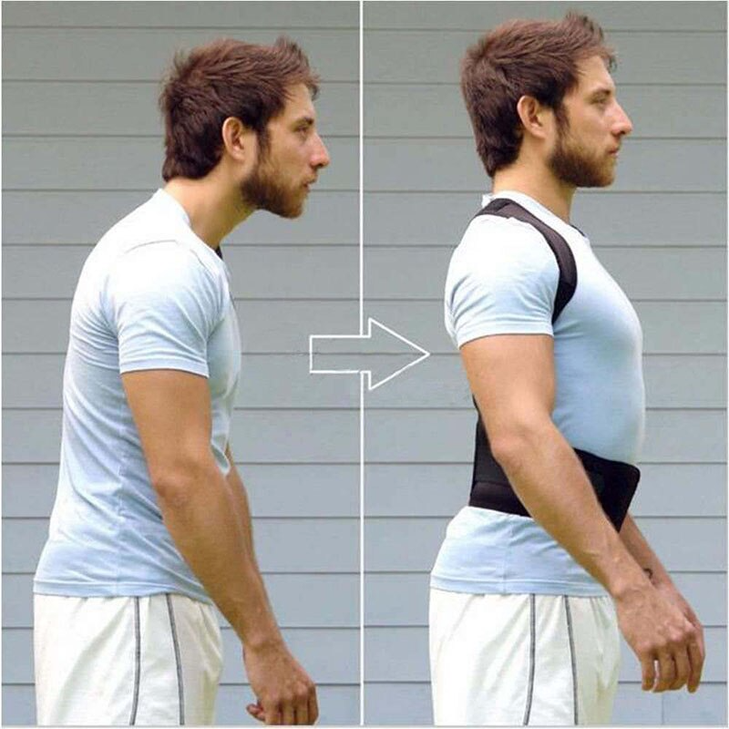 Posture Corrector Support Magnetic Back Shoulder Brace Belt Band For ...