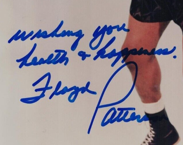 FLOYD PATTERSON Signed Autographed 8X10 Two Time Heavyweight Boxing ...