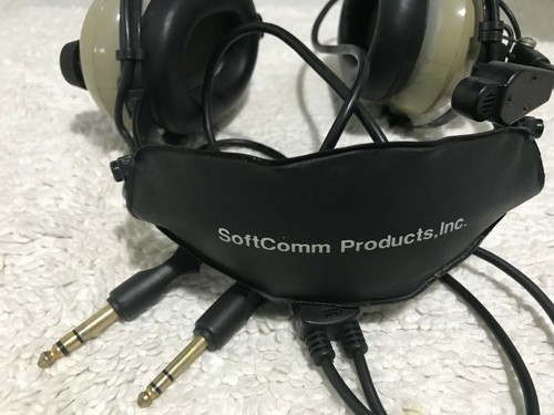 Pilot Headphones SoftComm Model C 40 Pro-am Stereo Headset With Mic for ...