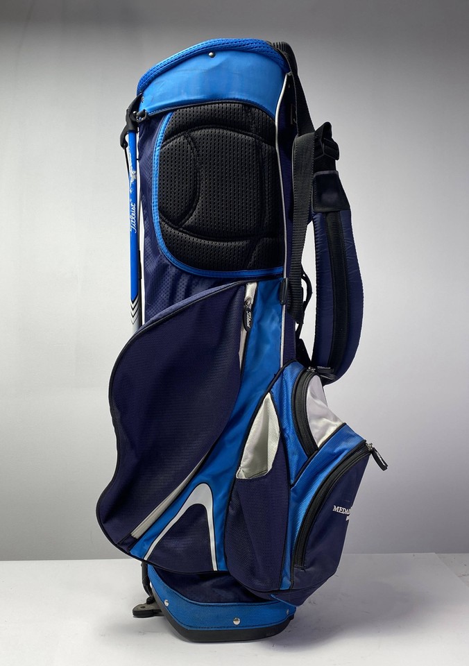 Titleist Stand Bag Blue White 4-Way Divide Single Strap Golf Bag | eBay