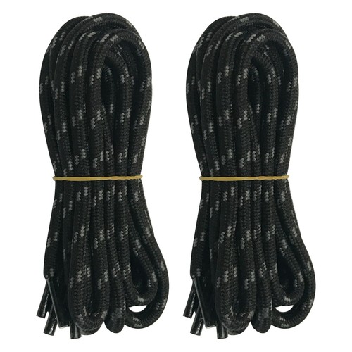 2 pairs 5mm Thick Heavy duty Round Hiking Work Boot Shoe laces Strings ...