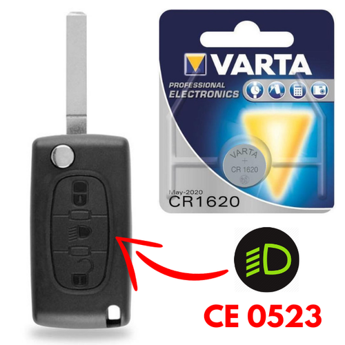 Plip Boitier 3 Boutons pour Télécommande Clé C4 Picasso CITROEN PILE ...