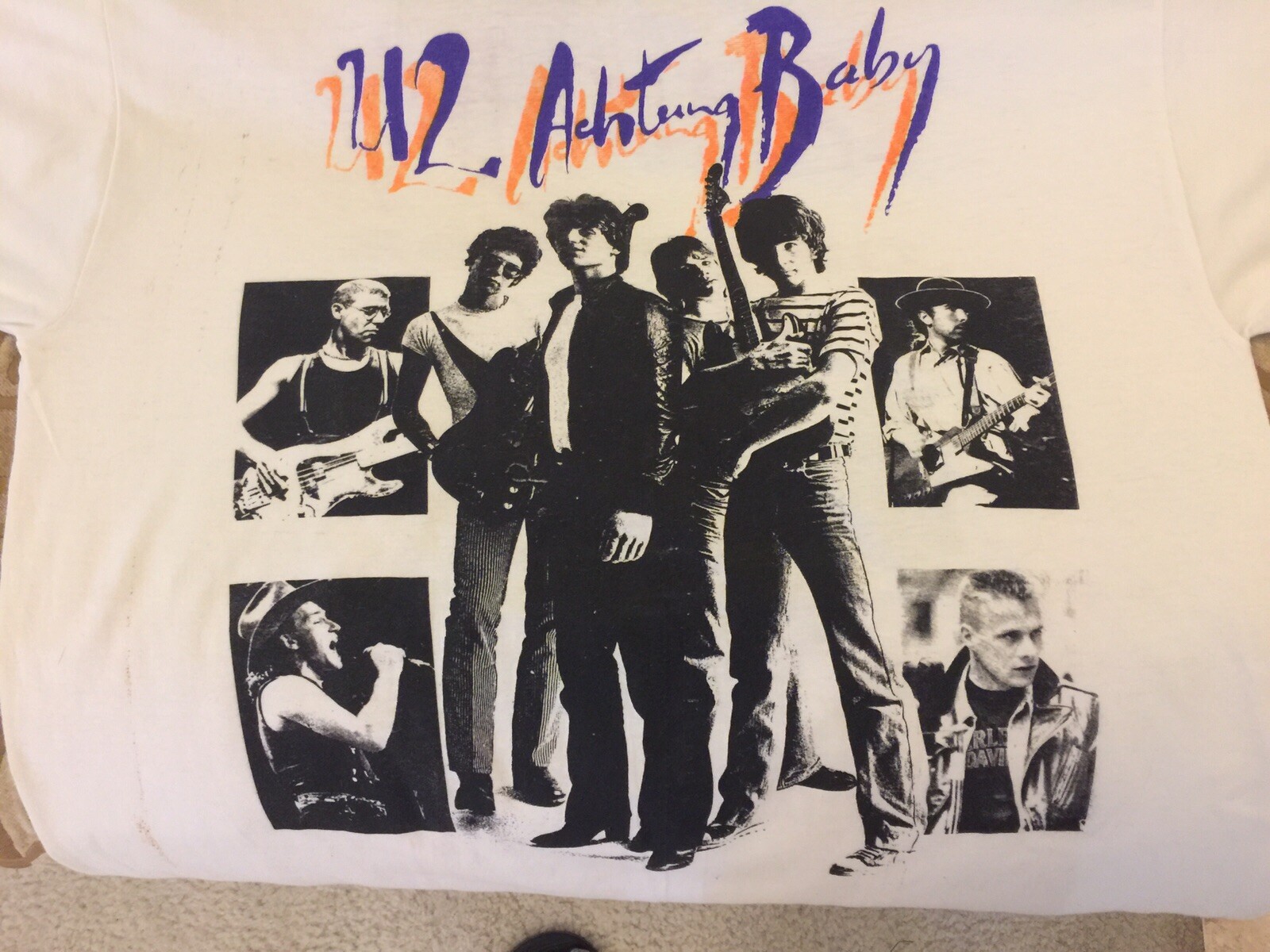 U2 Vintage Achtung Baby T Shirt Xl-42 1992 Mexico Tour "Reduced" | eBay