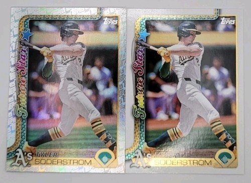 Tyler Soderstrom 2025 Topps 2 Card Lot Topps Foil Pattern Parallel ...