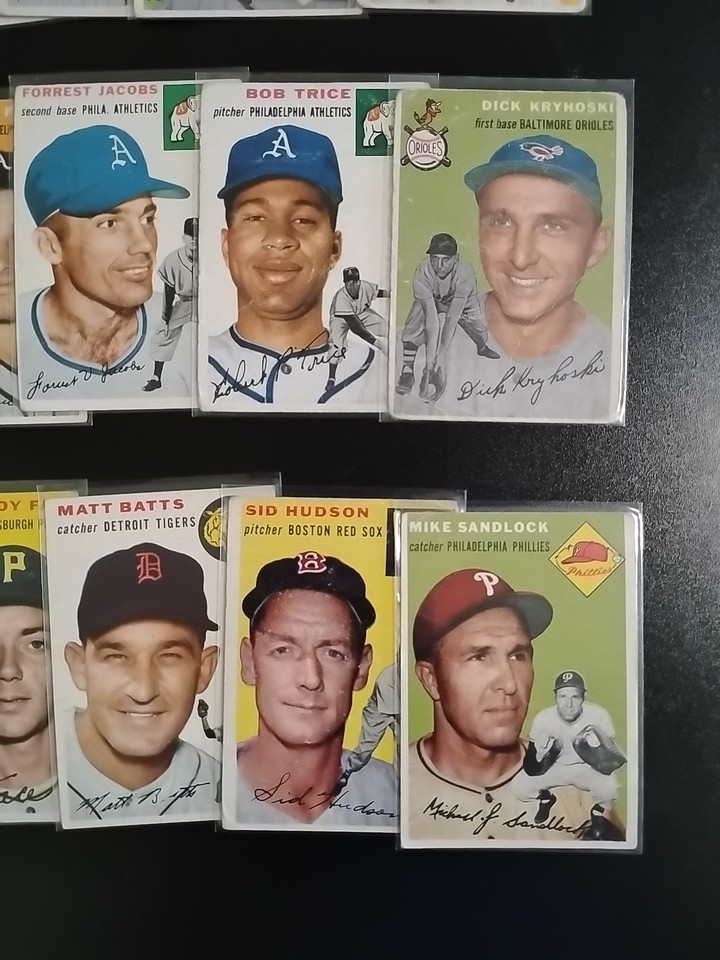 1954 Topps Baseball Card Lot - 26 Different - W/ Granny Hamner and ...