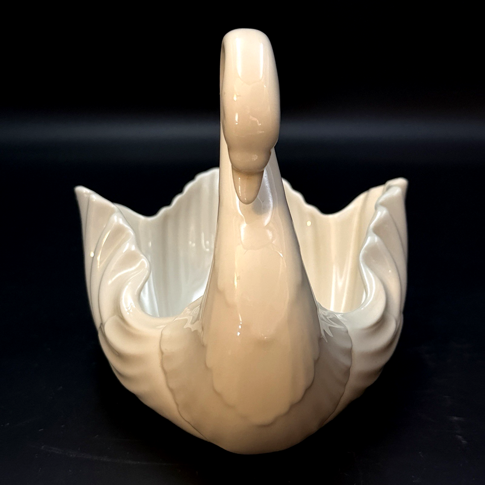Vtg Medium Lenox Swan Centerpiece 9” Candy Trinket Centerpiece Dish ...