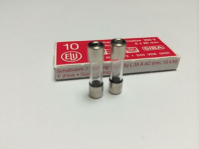 SIBA 70 001 34 179020 2A F2AL250V Quick Blow Glass Fuse 5x20mm 250V ...