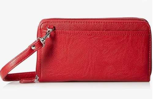 BUXTON RFID ULTIMATE DOUBLE ZIP WALLET RED 114W06RF NWT | eBay