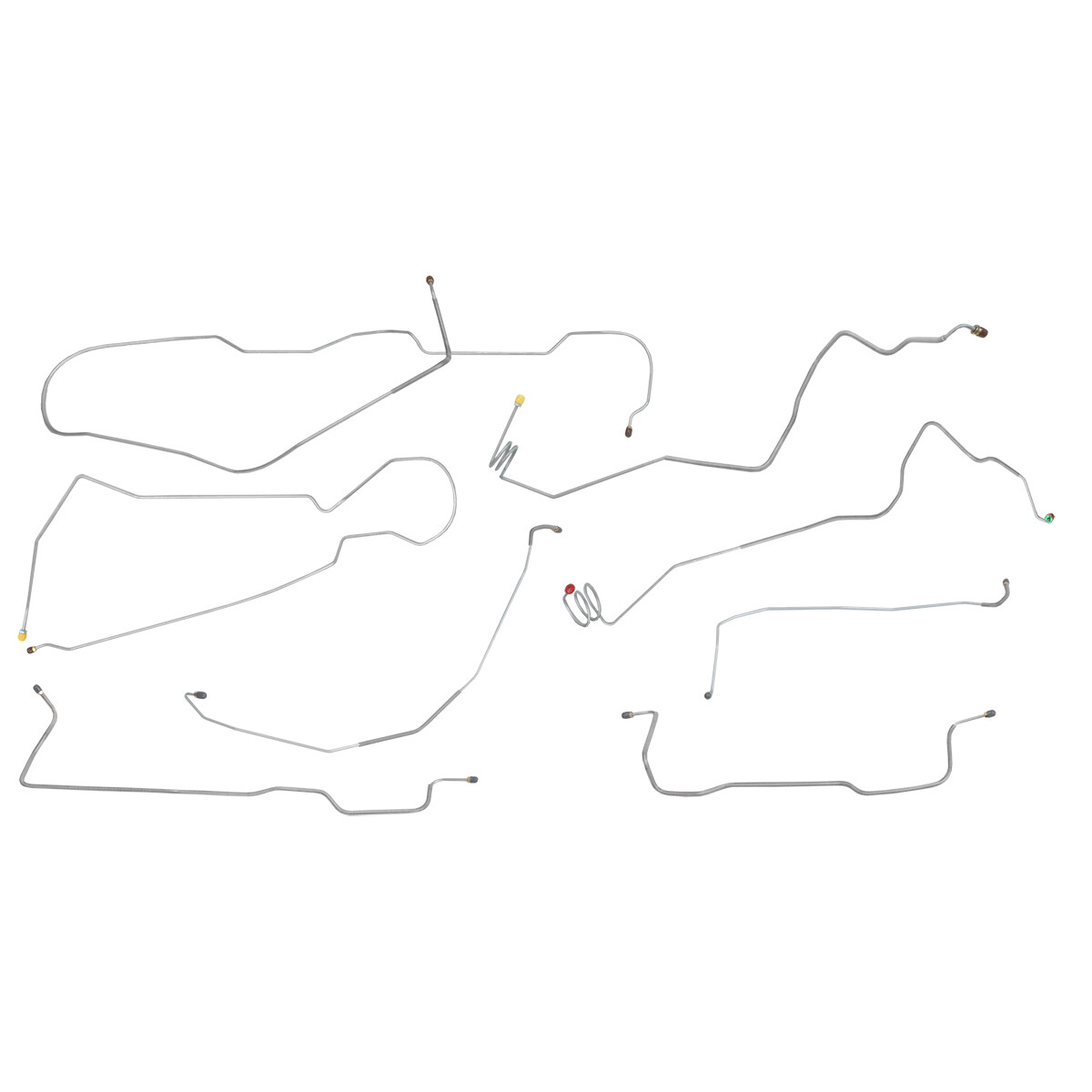 1981-87 Chevy GMC Truck 1 Ton Long Brake Line Set Single 4wd W/O Load ...