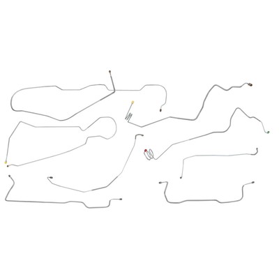 1981-87 Chevy GMC Truck 1 Ton Long Brake Line Set Single 4wd W/O Load ...