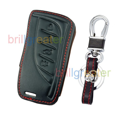 Leather Car Remote Key Fob Case Cover 4 Button for Lexus GX LX RX 2018 ...