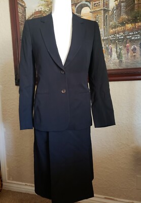 Vintage Alan Austin Black Skirt Suit 50's 100% Wool | eBay