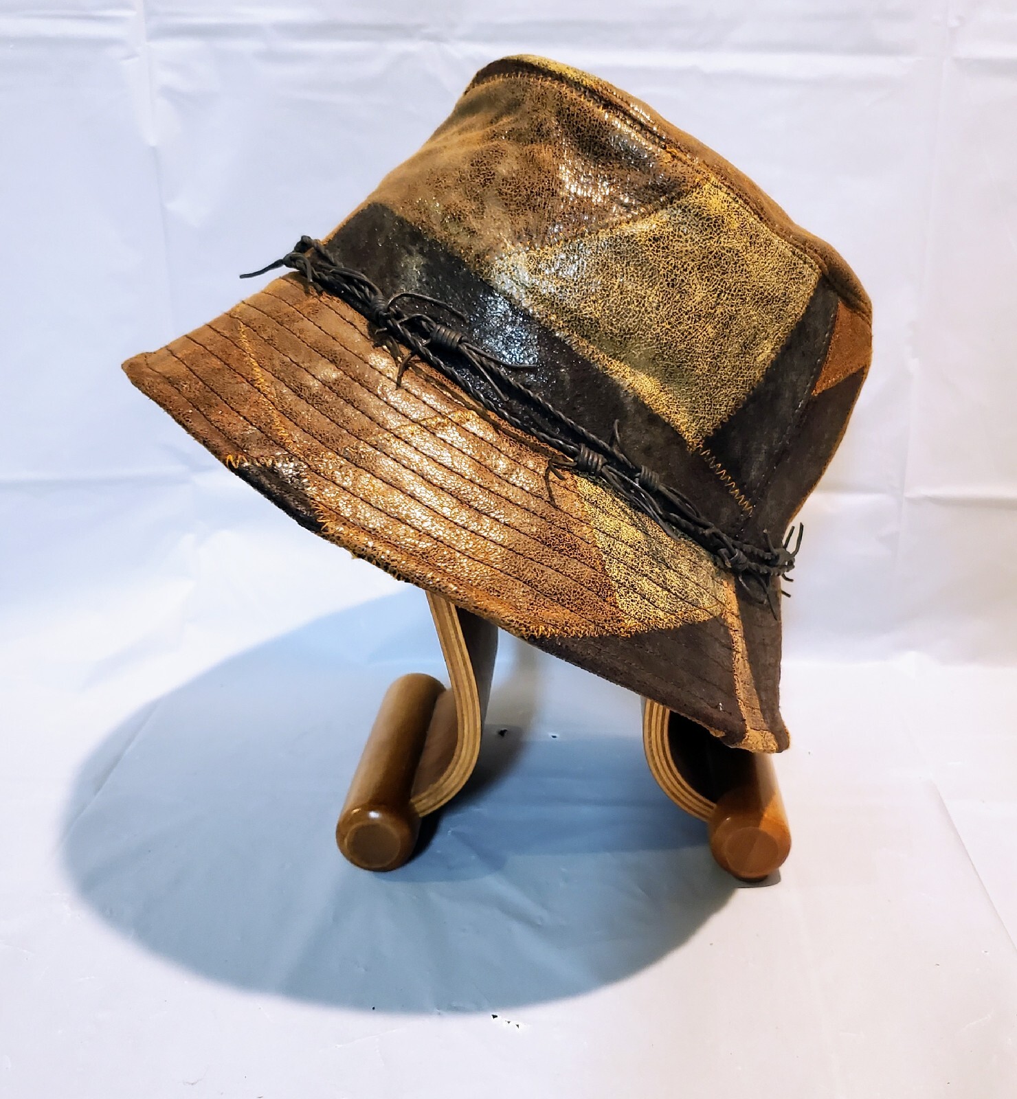 *RARE* Vintage KOKIN New York Leather Patchwork Bucke… - Gem