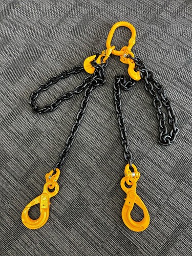 Lifting Sling 2 Leg WLL 3500kg G80 Chain 8mm*4m Self Locking Safety ...