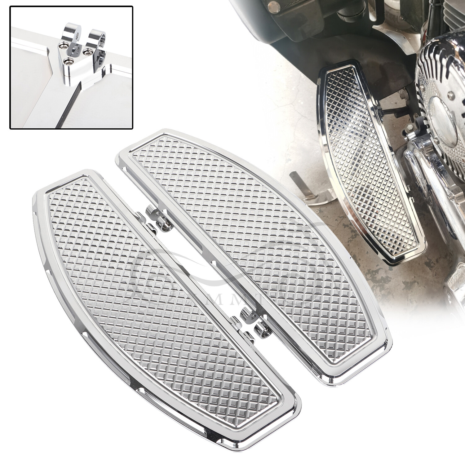 Chrome Driver Floorboard Footboards For Harley Heritage Softail Road ...